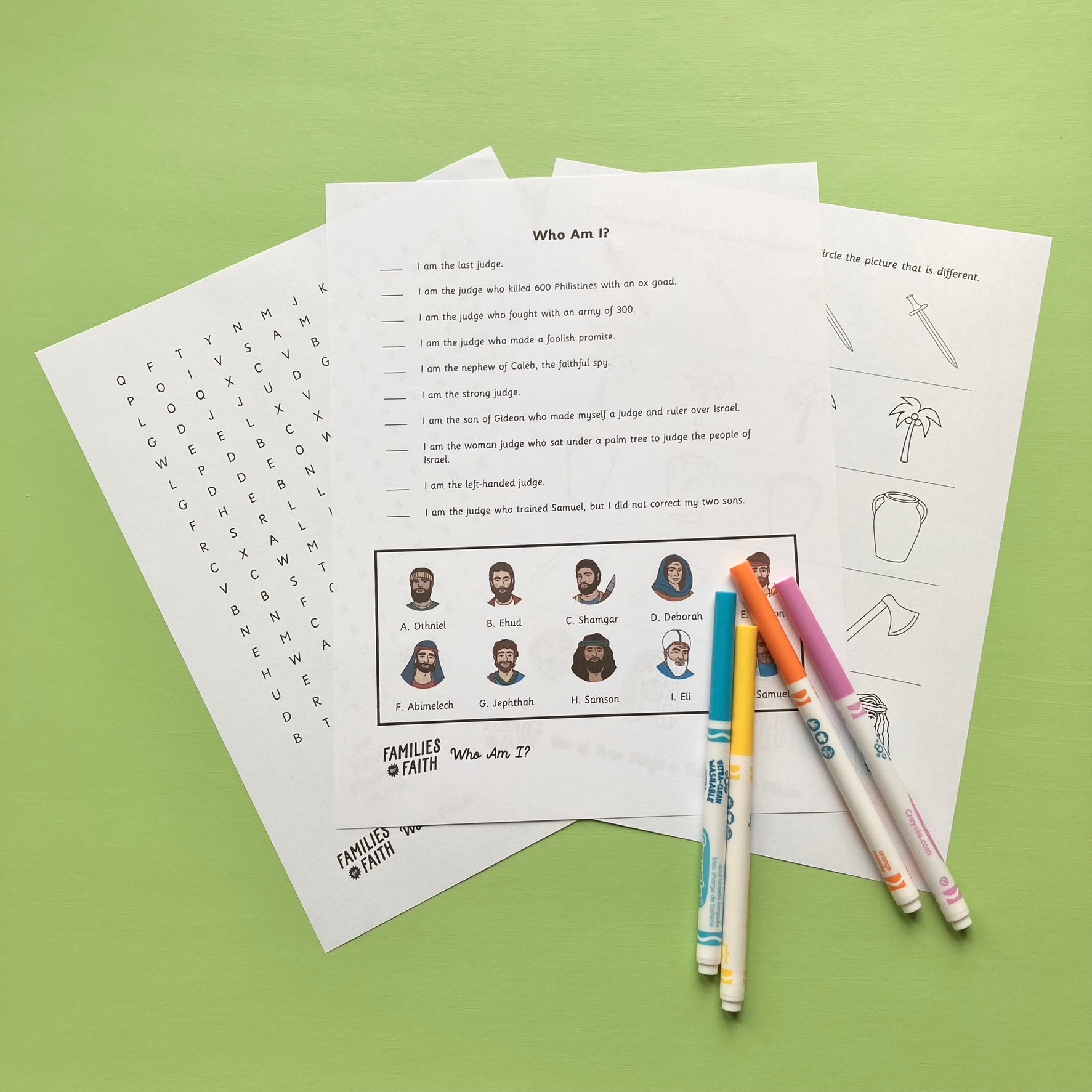 The Judges Worksheets – Families of Faith