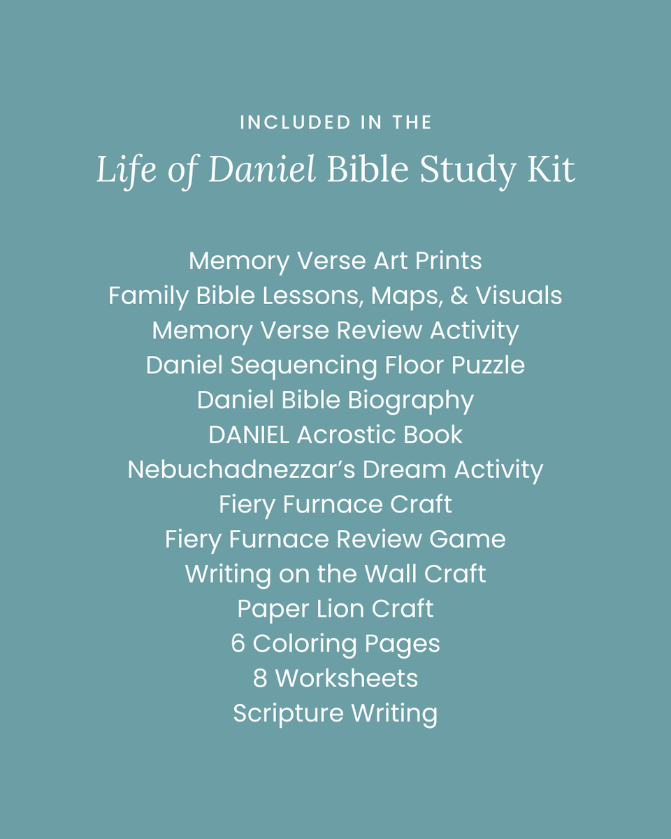 Life of Daniel Bible Study Kit – Families of Faith
