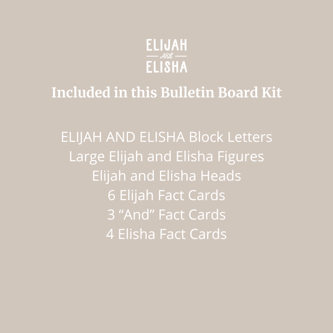 Elijah and Elisha Bulletin Board Kit – Families of Faith