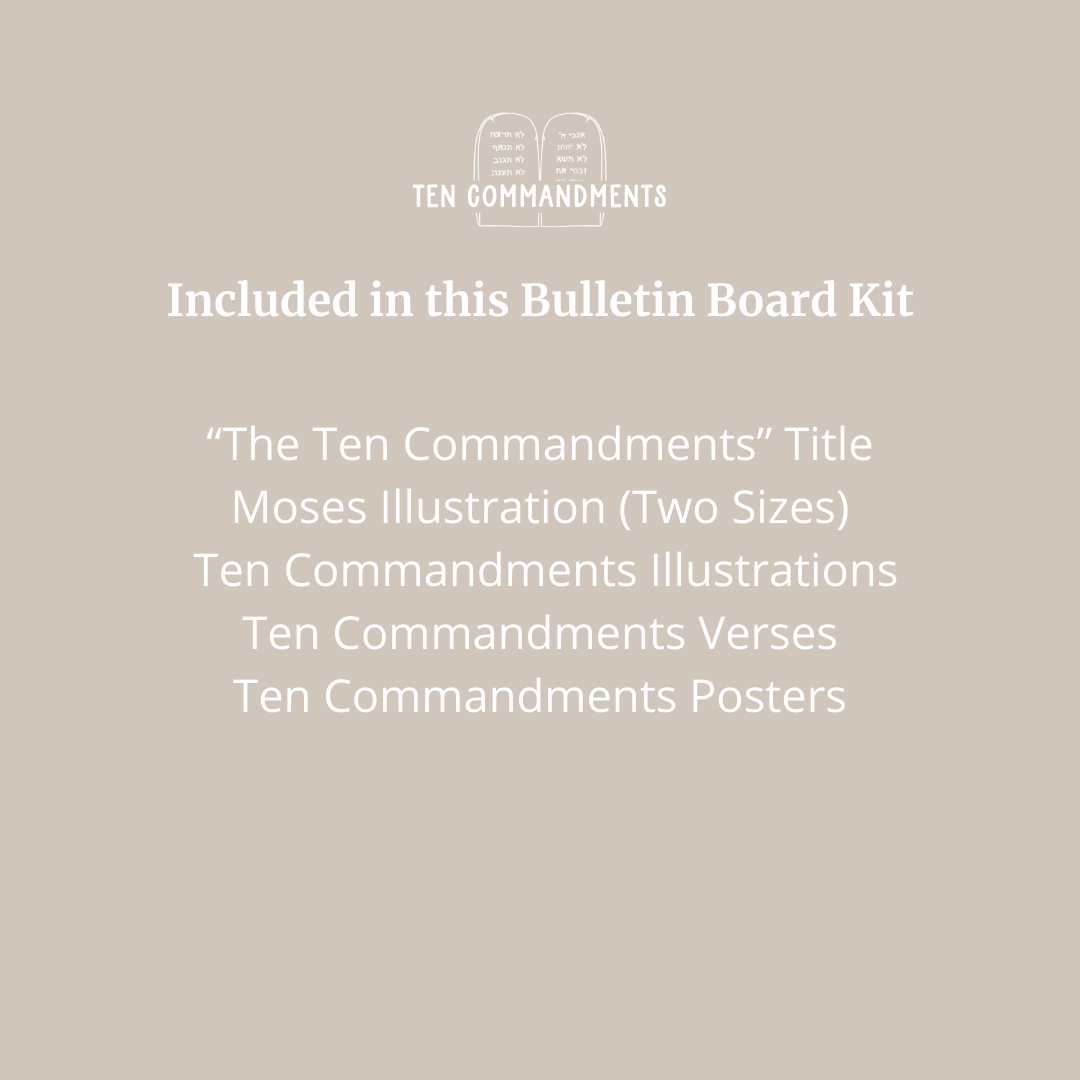 Ten Commandments Bulletin Board Kit – Families of Faith