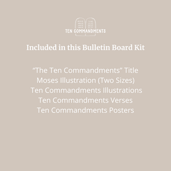 Ten Commandments Bulletin Board Kit – Families of Faith