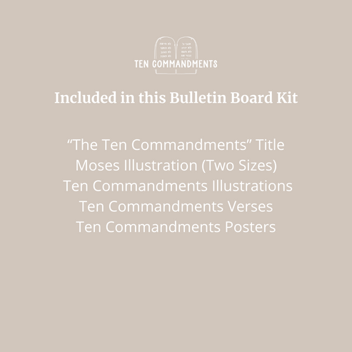 Ten Commandments Bulletin Board Kit – Families of Faith