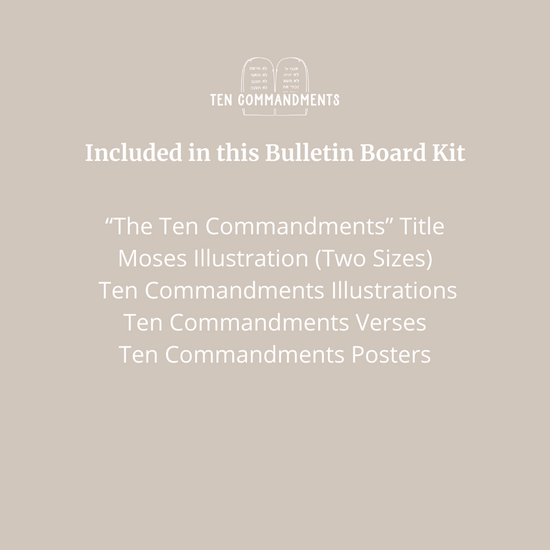 Ten Commandments Bulletin Board Kit – Families of Faith