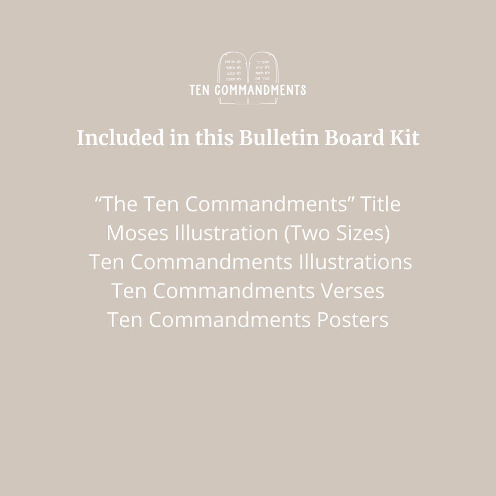 Ten Commandments Bulletin Board Kit – Families of Faith