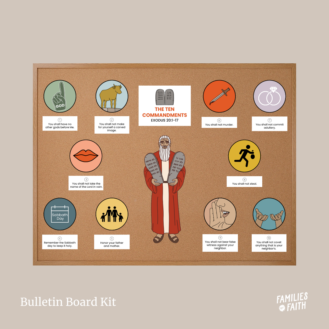 Ten Commandments Bulletin Board Kit – Families of Faith