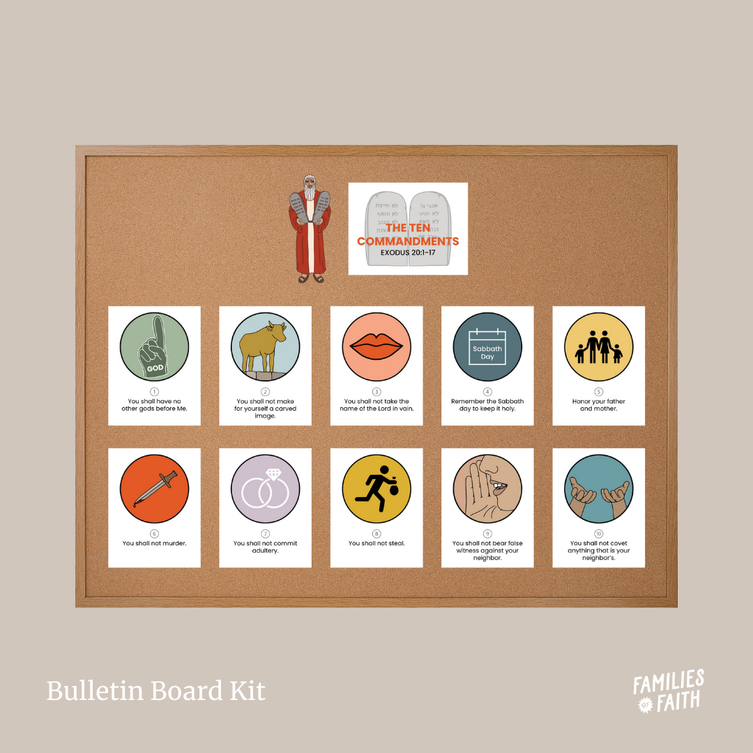 Ten Commandments Bulletin Board Kit – Families of Faith