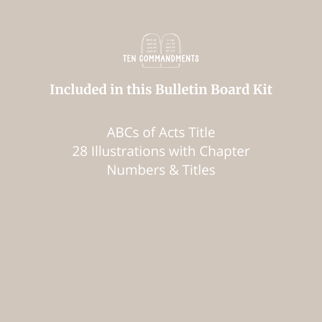 ABCs of Acts Bulletin Board Kit – Families of Faith
