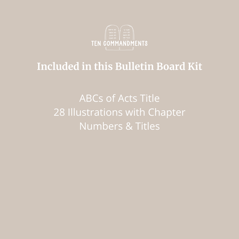ABCs of Acts Bulletin Board Kit – Families of Faith