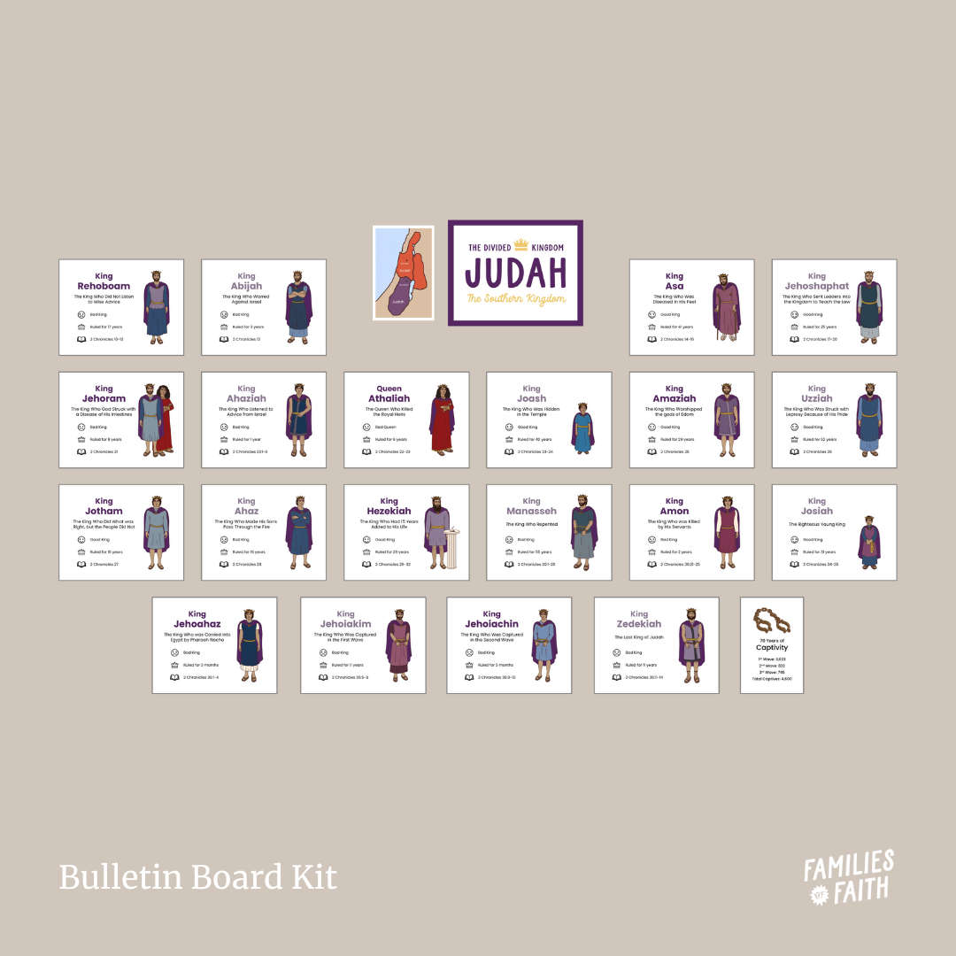 Kings of Judah Bulletin Board Kit – Families of Faith
