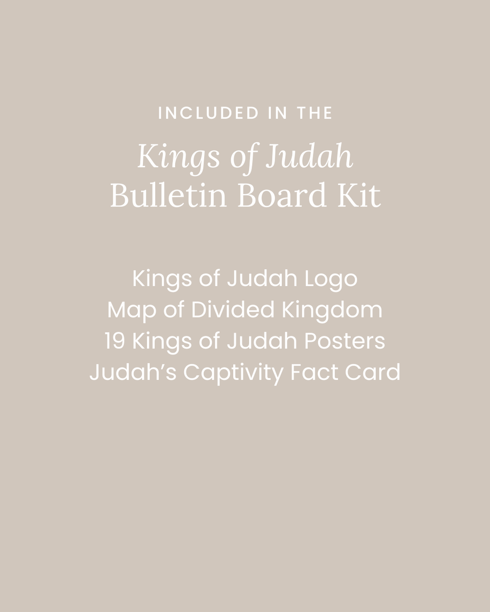Kings of Judah Bulletin Board Kit – Families of Faith