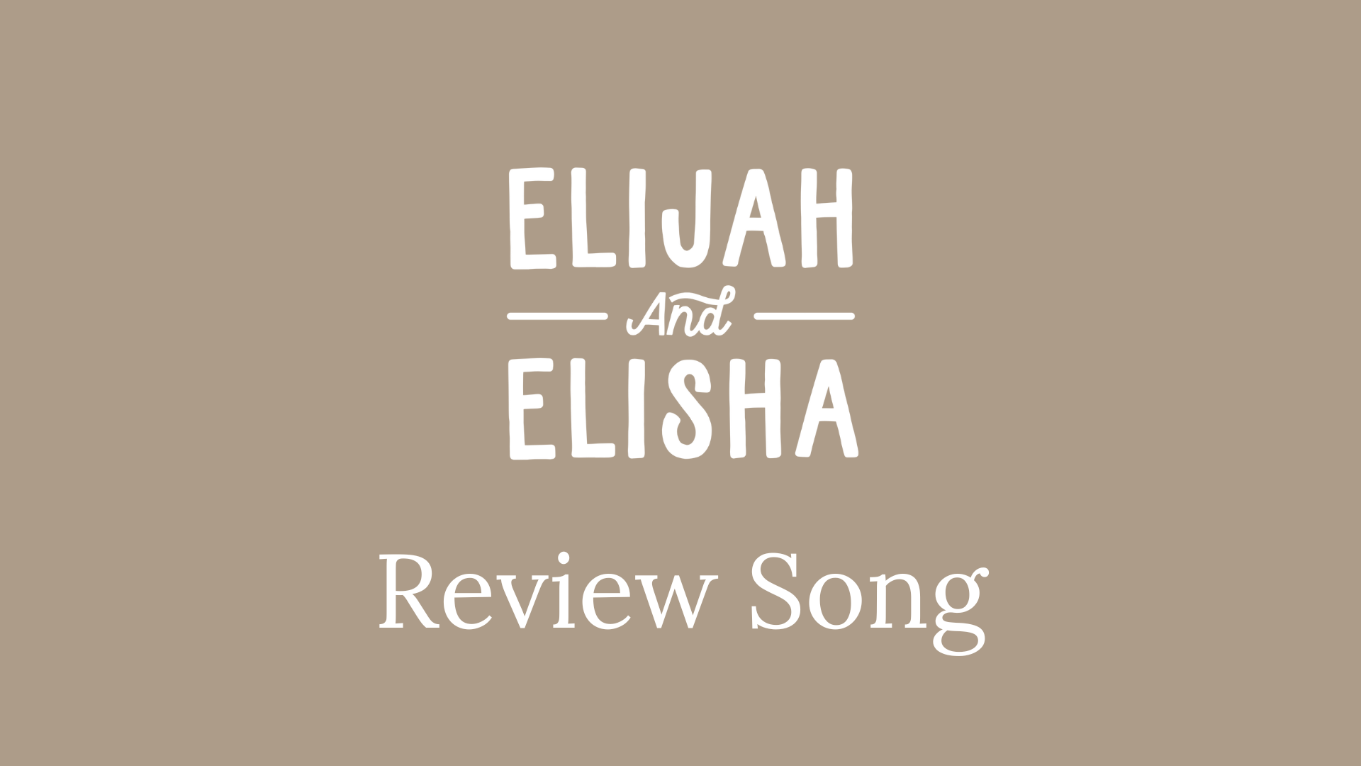 Bible Songs – Families of Faith