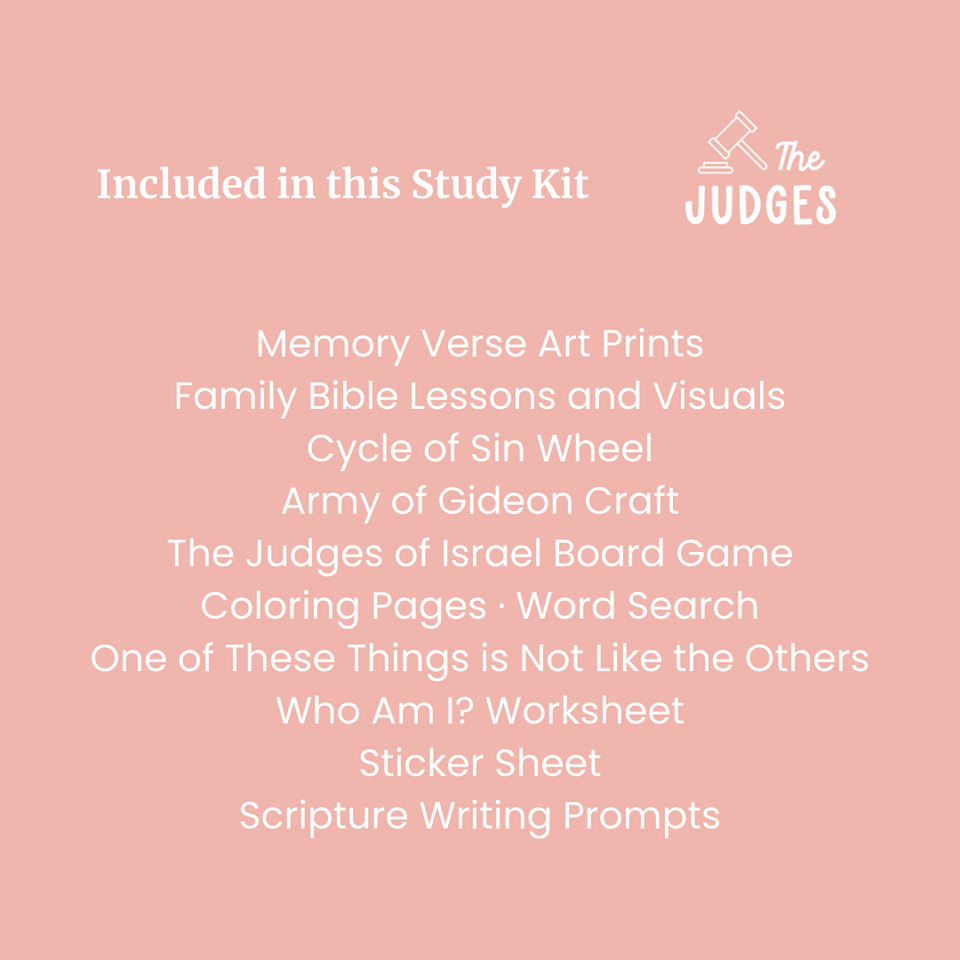 The Judges Bible Study Kit – Families of Faith