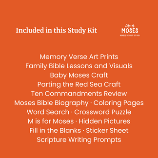 Life of Moses Bible Study Kit – Families of Faith