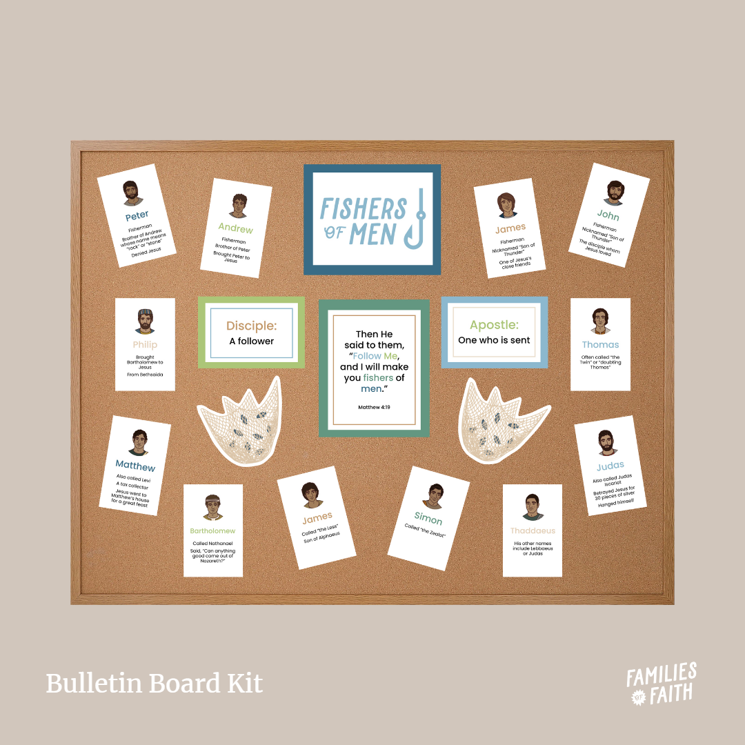 12 Apostles (Fishers of Men) Bulletin Board Kit – Families of Faith