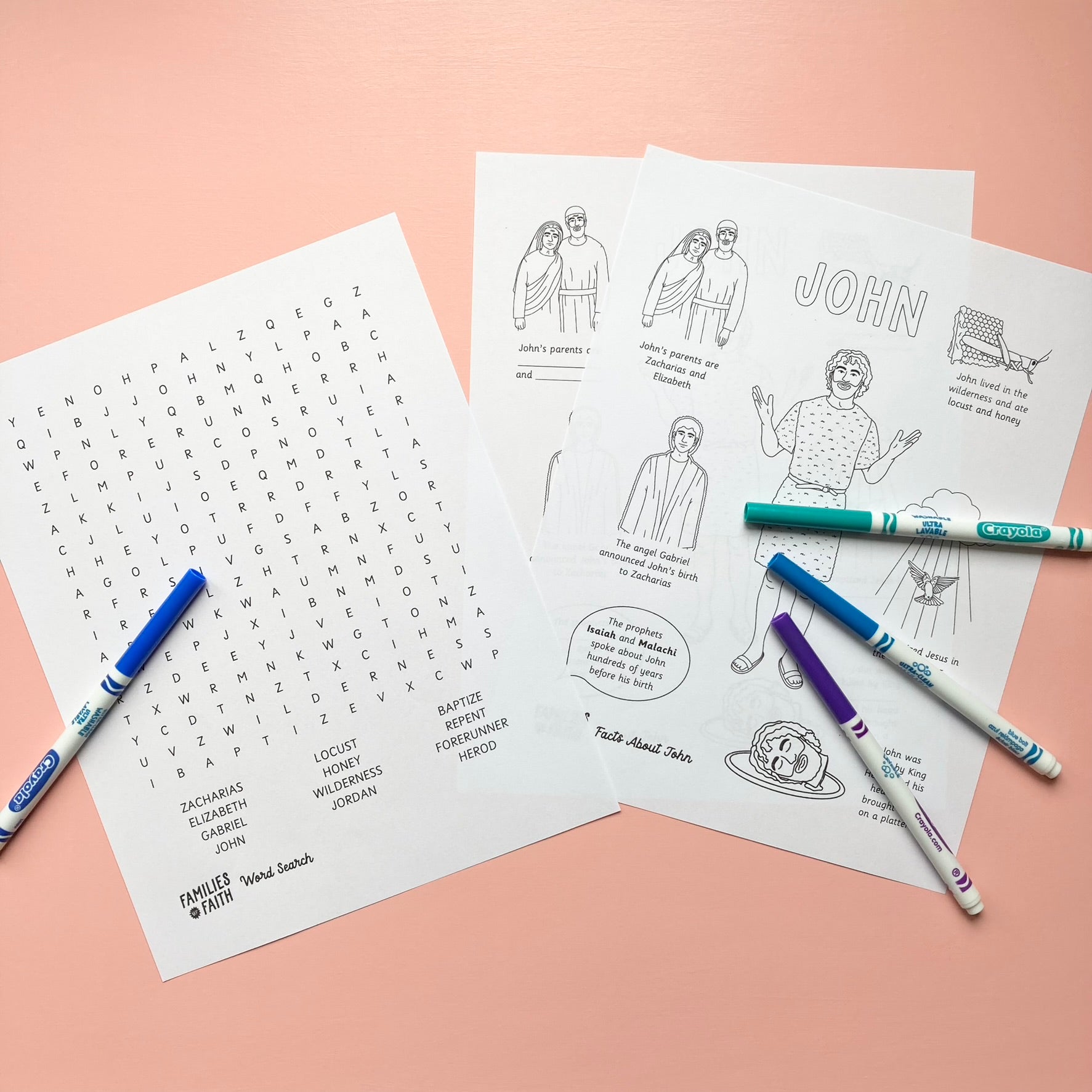 The Forerunner Worksheets – Families of Faith